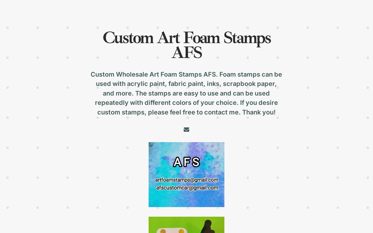 Custom Art Foam Stamps AFS